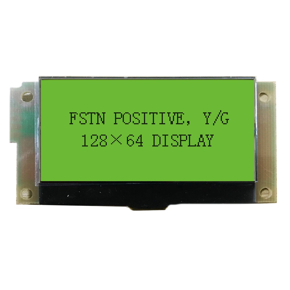128X64 Graphic LCD STN Yellow-Green display module with PCB board