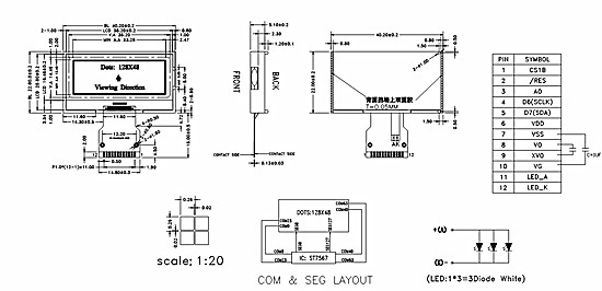128X48 FSTN FPC connector LCD screen display with white led backlight ... 128X48 FSTN FPC connector LCD screen display with white led backlight ...